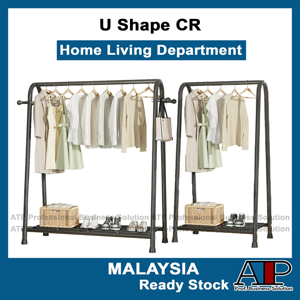 Furniture🛋️ U Shape Clothes Rack Household Bedroom Clothes Storage Rack ...