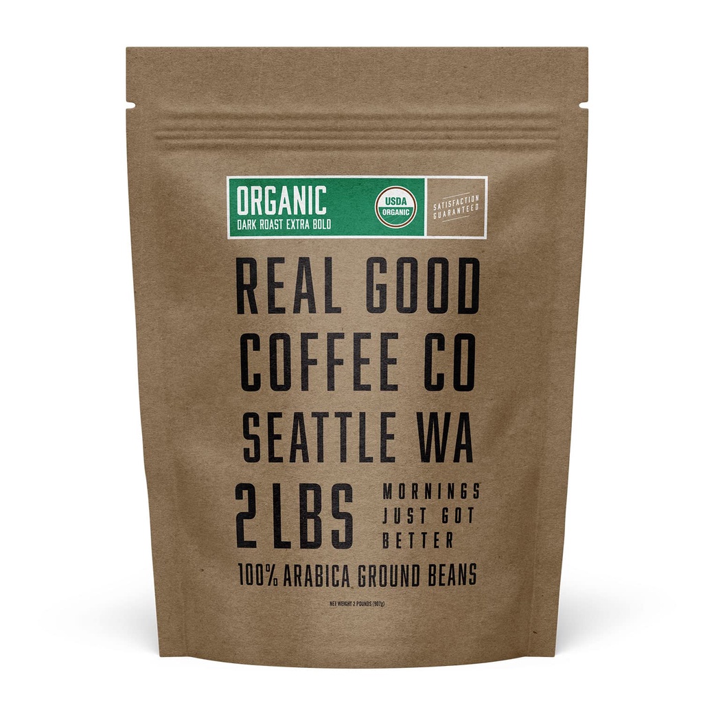 Real Good Coffee Company - Ground Coffee - Organic Dark Roast Coffee ...