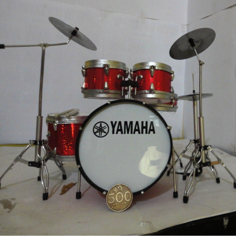 Miniature Yamaha Stage Custom Red Drum | Shopee Malaysia