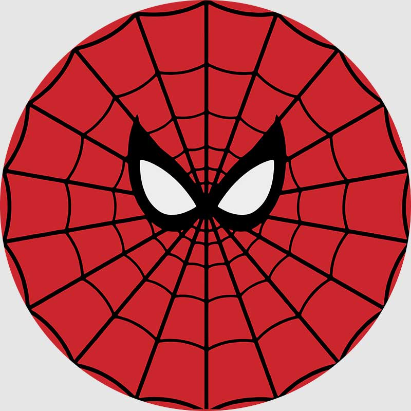 Round Design For Spiderman Backdrop for Children Boys Superhero Red ...
