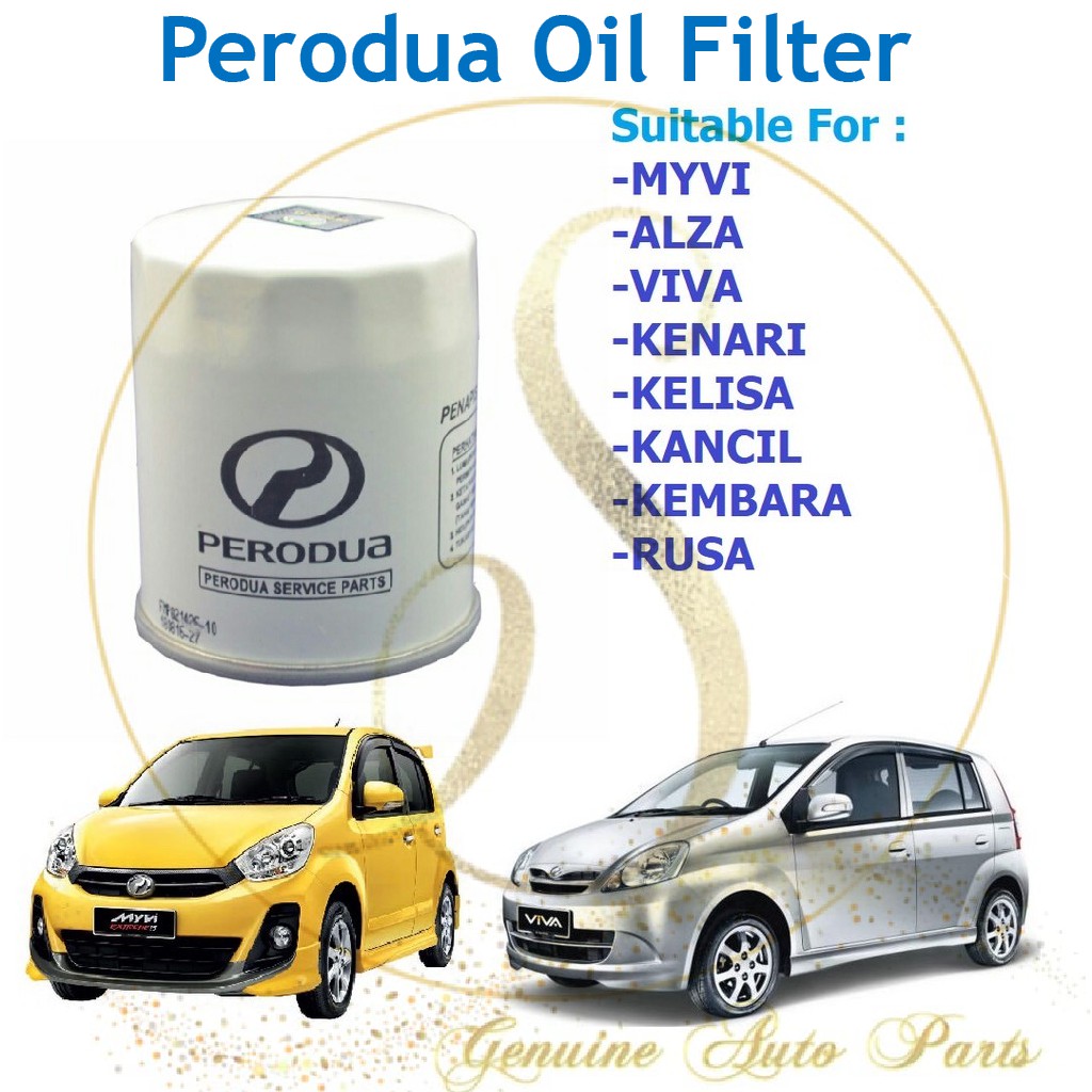 (100% Original) Perodua Oil Filter - Myvi / Alza / Viva / Kenari ...