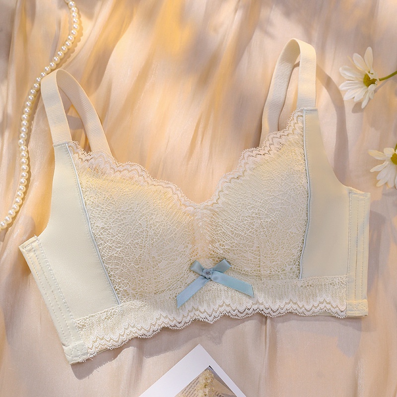 Small breast push up bra without wire lace push-up adjustable bra ...