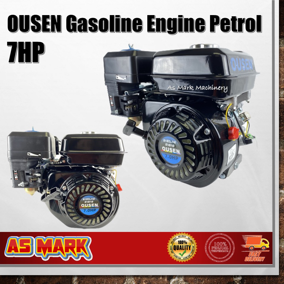 🔥FREE VOUCHER🔥Ousen Gasoline 7HP Petrol Engine 19mm Key Type / Thread ...