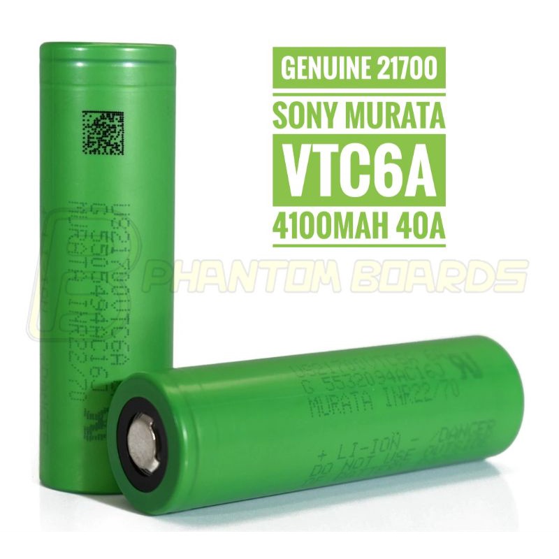 🔥[READY STOCK] GENUINE 21700 Sony Murata VTC6A 4100mAh 40A High ...