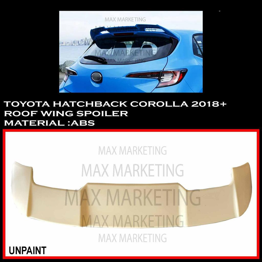 TOYOTA HATCHBACK COROLLA 2018+ REAR TRUNK ROOF SPOILER ABS SKIRT LIP ...