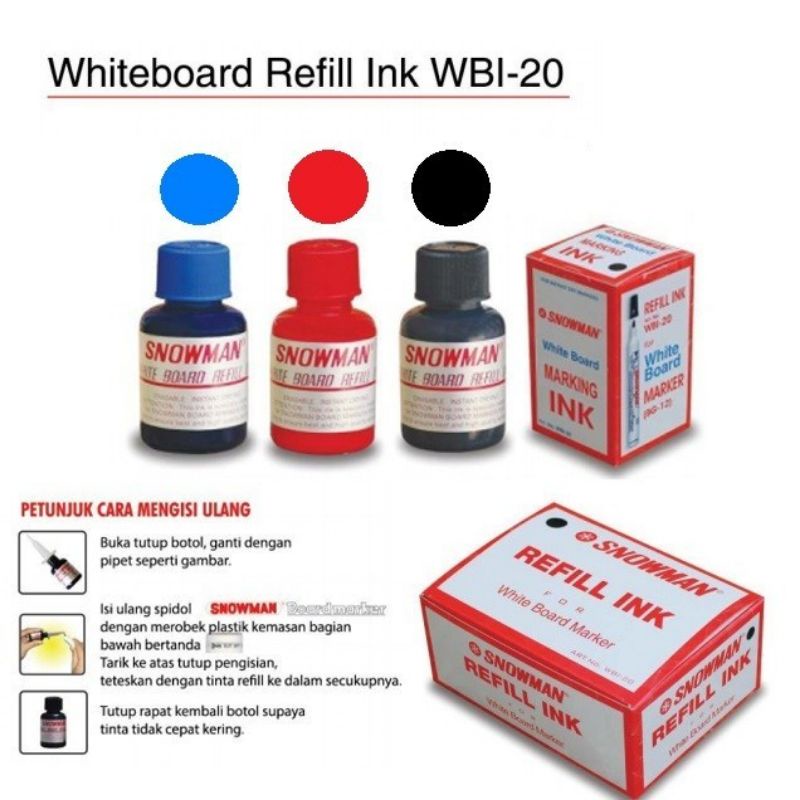 Reffil / Snowman Whiteboard Marker Refill Ink / (1pcs) | Shopee Malaysia