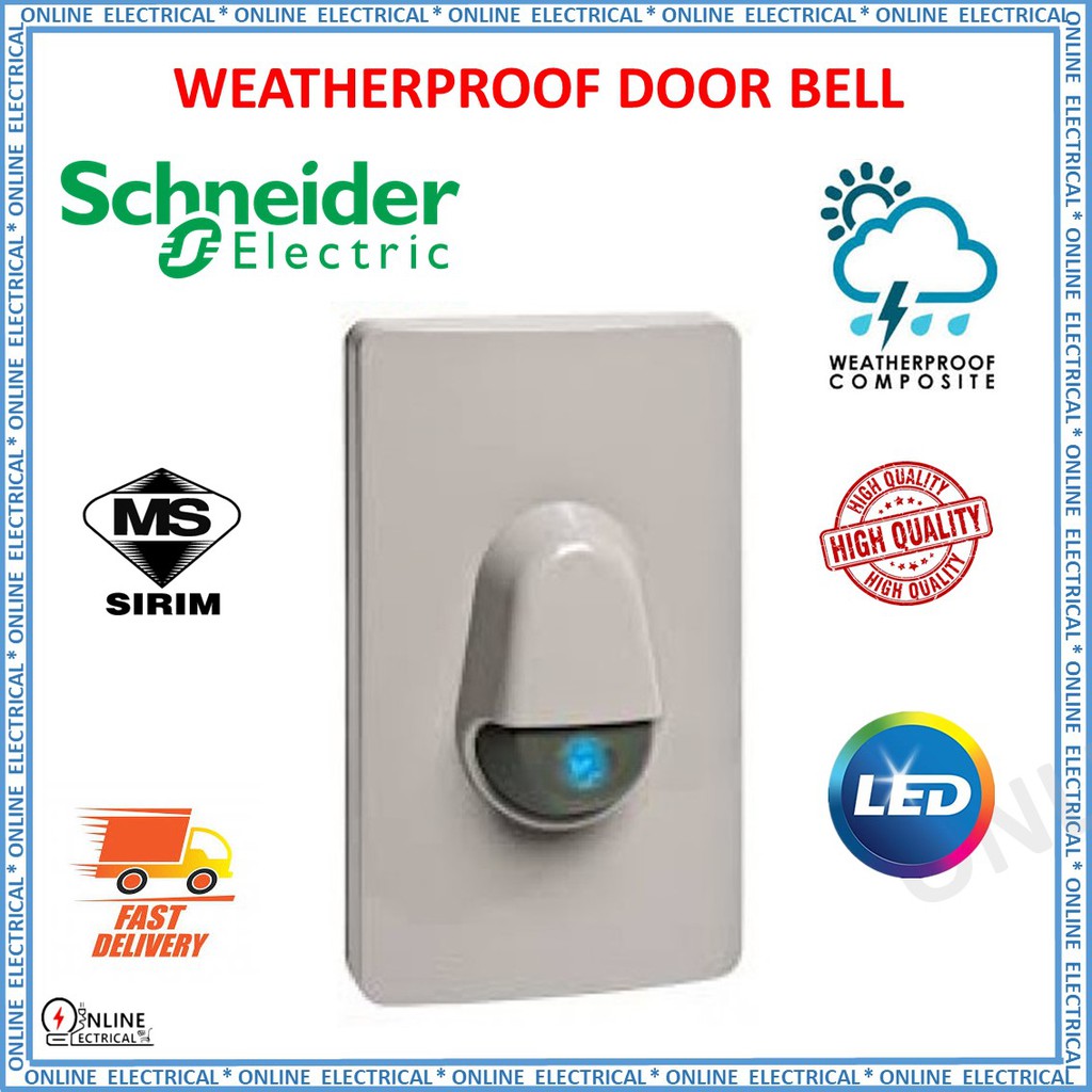 SCHNEIDER Kavacha Weatherproof Door Bell Switch IP44 | Shopee Malaysia