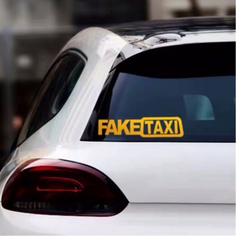 Reflective FAKE TAXI car sticker fake taxi sticker taxi drift sign ...