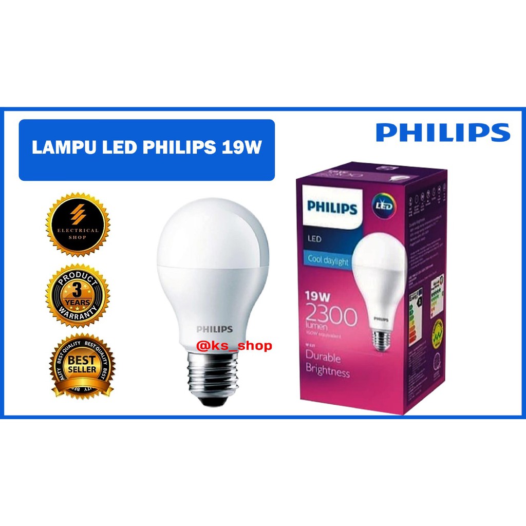 PUTIH Philips LED Lamp 19w WHITE WHITE 19watt Bulb 19w - Philips Bulb ...
