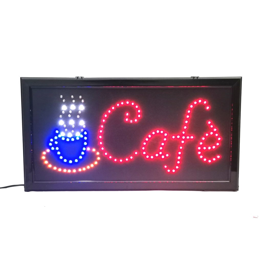 Advertising Flashing LED display signboard cafe lighting signage ...