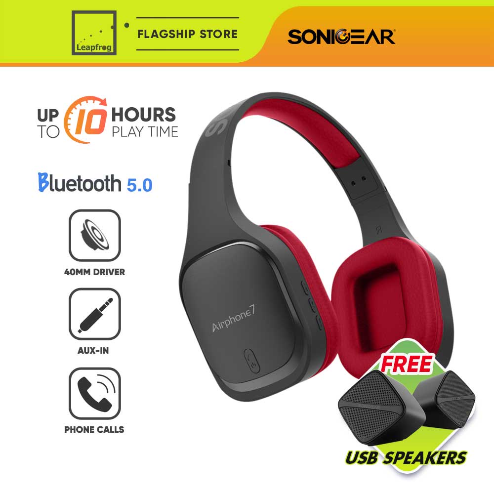 SonicGear Airphone 7 Bluetooth Headphones With Mic | Phone Call | Free ...
