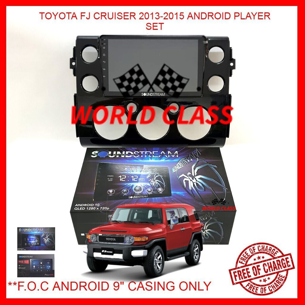 TOYOTA FJ CRUISER 2013-2015 SOUNDSTREAM 9" ANDROID IPS PLAYER FULL HD ...
