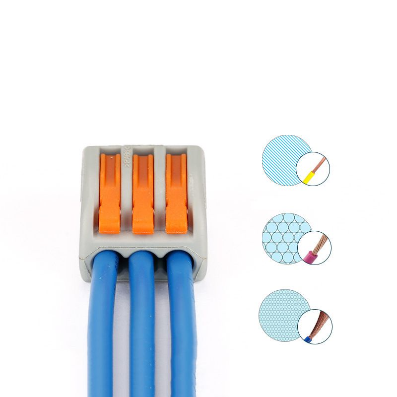 High-performance 3 Way Reusable Spring Lever Terminal Block Electric ...