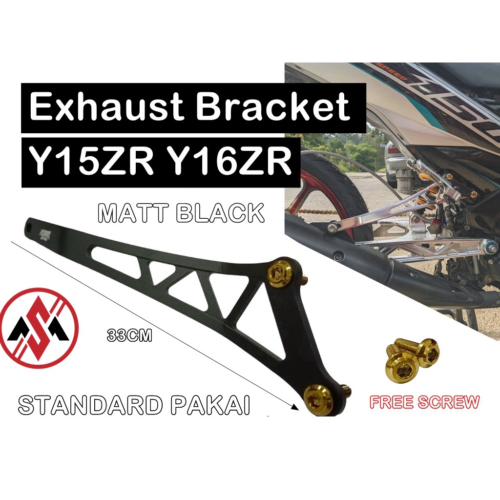 EXHAUST BRACKET CUTTING STD LC135 Y15ZR Y16ZR CNC MUFFLER BRACKET Tapak ...
