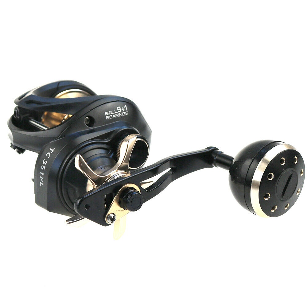 Baitcast Fishing Reel 6.3:1 Righ Left Hand Power Handle Saltwater ...
