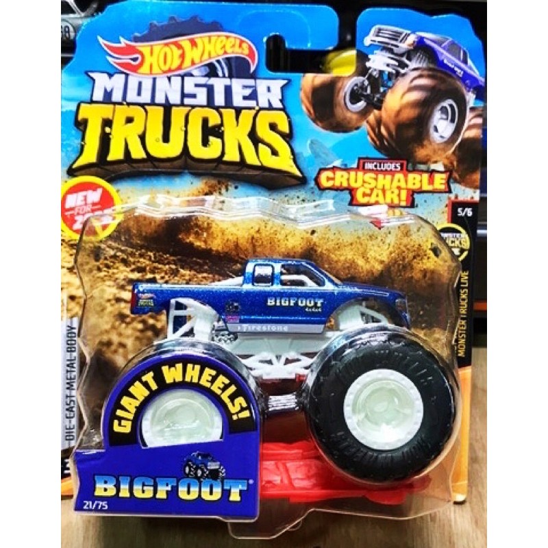 Hot Wheels Monster Trucks Big Foot Blue Original (Bad Card) | Shopee ...