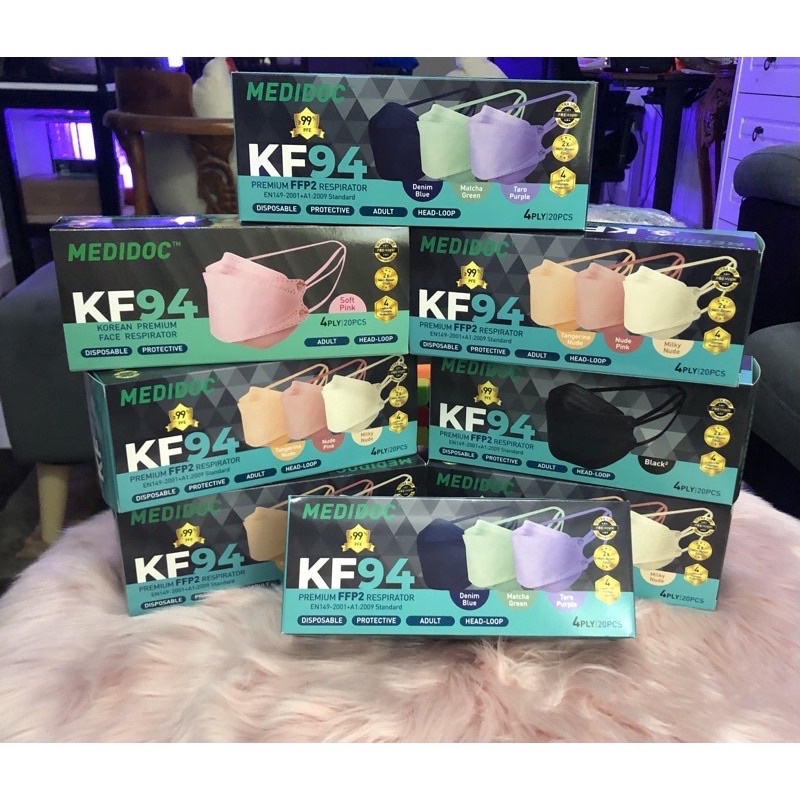 ( HARI RAYA PROMO) 🔥MEDIDOC🔥 PREMIUM MASK KF94 4PLY HEADLOOP FACE MASK ...