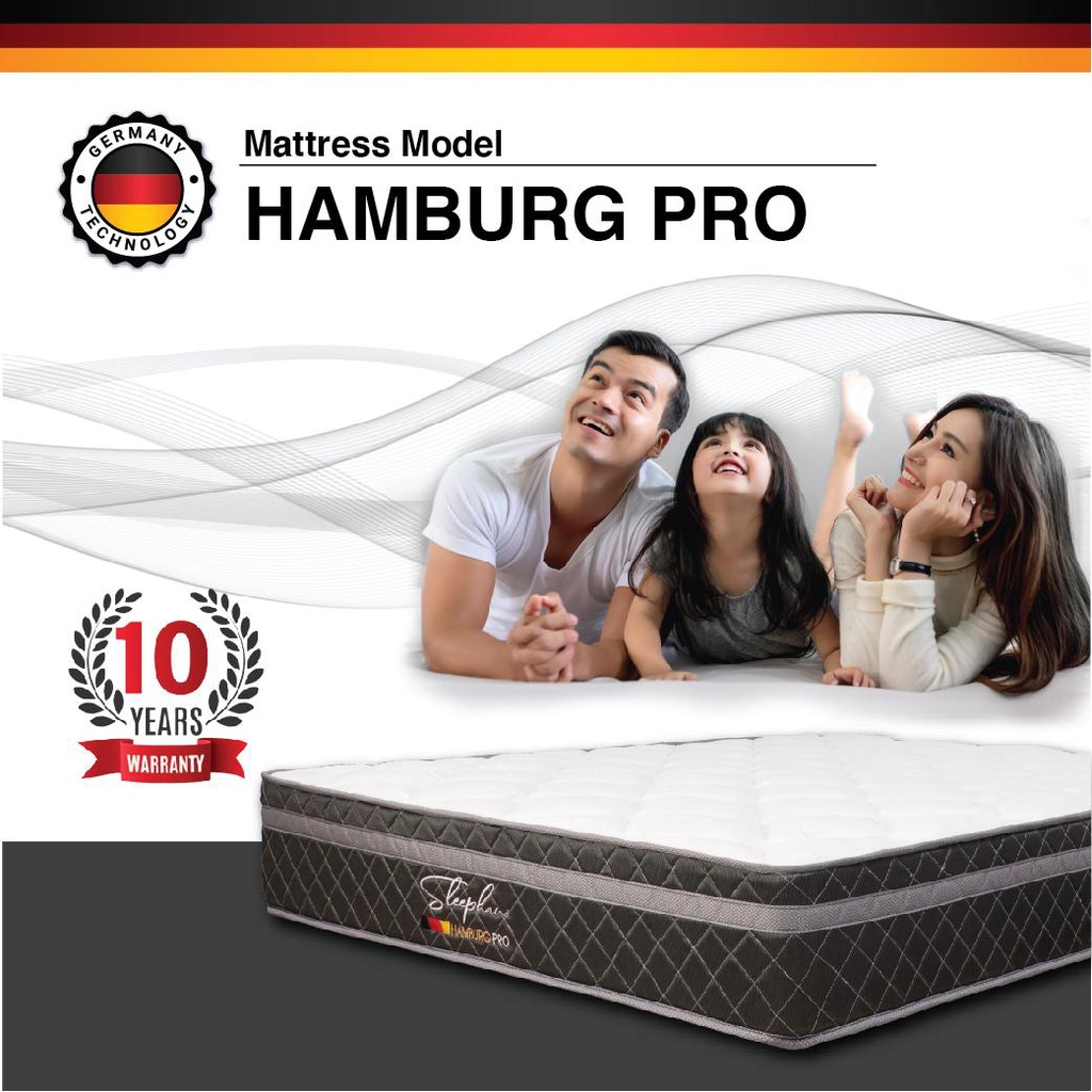 New Model Sleephaus King Hamburg Pro German Tech 10.5 inch Posture ...