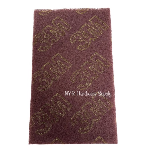 3M Non Woven Hand Pad 5x8” Maroon Red / Sanding Pad | Shopee Malaysia