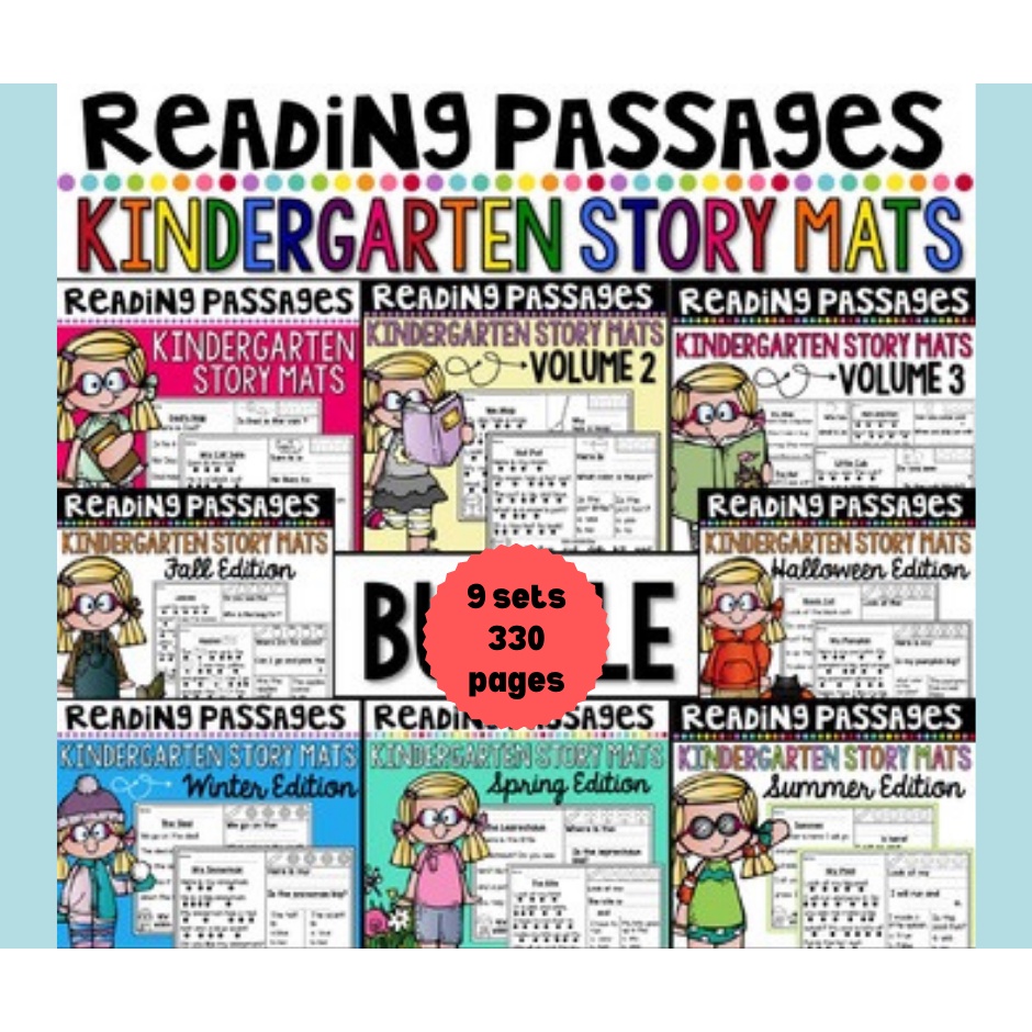 A267 - Printable Kindergarten Reading Comprehension Passages Bundle 9 ...