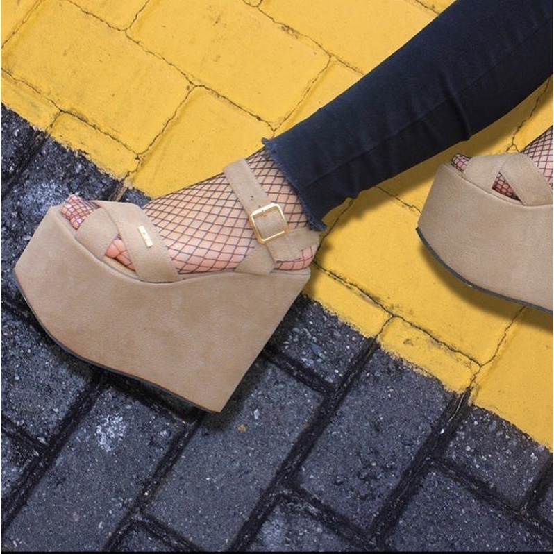FRKL21 SPICE GIRL WEDGES 6" ( BEGIE ) | Shopee Malaysia