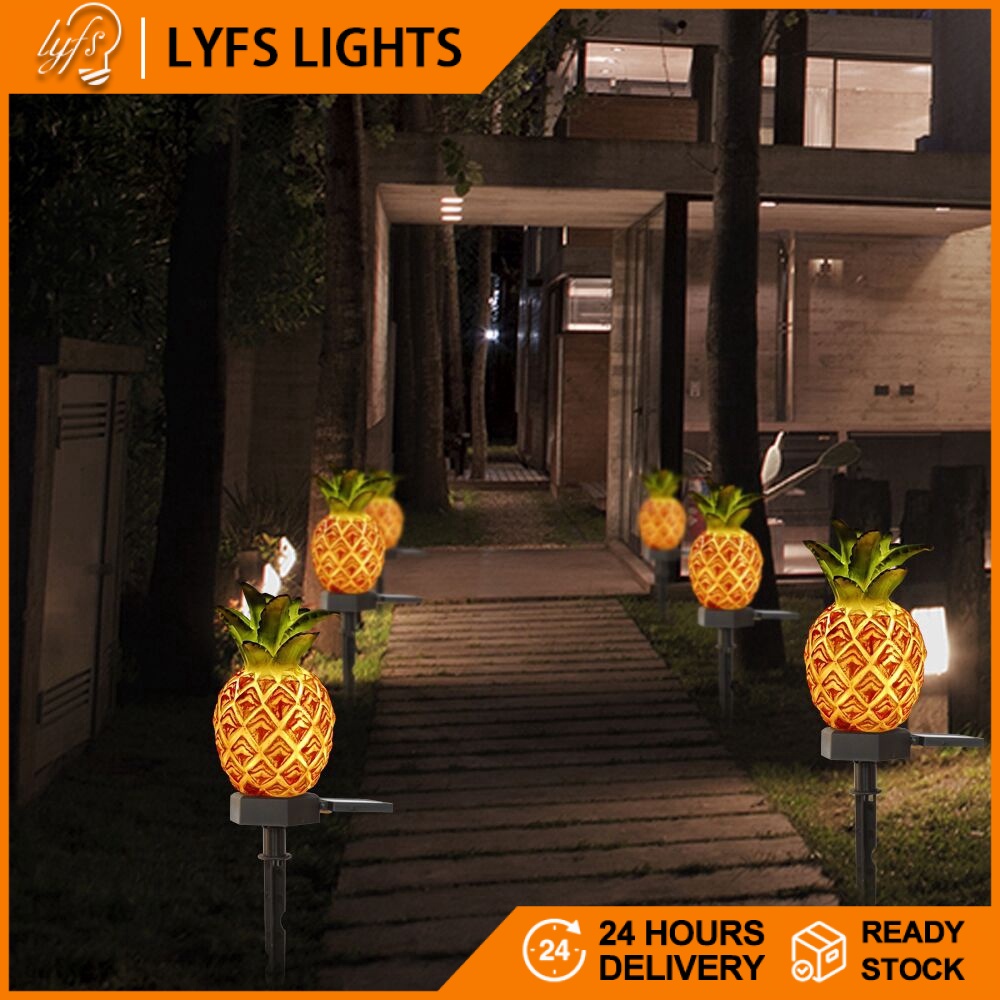 Solar Light Outdoor Waterproof LED Lamp Pineapple Cactus Fruit Plant ...