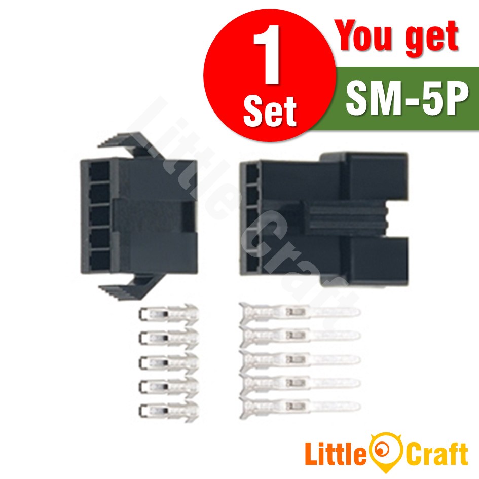 JST SM Connector Plug Female & Male Housing With Terminal Pin 2.54mm Pitch 2P 3P 4P 5P 6P 7P 8P ...