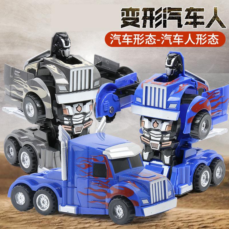 READY STOCK Crash Transformation Toy Car Transformer Car Deformation ...