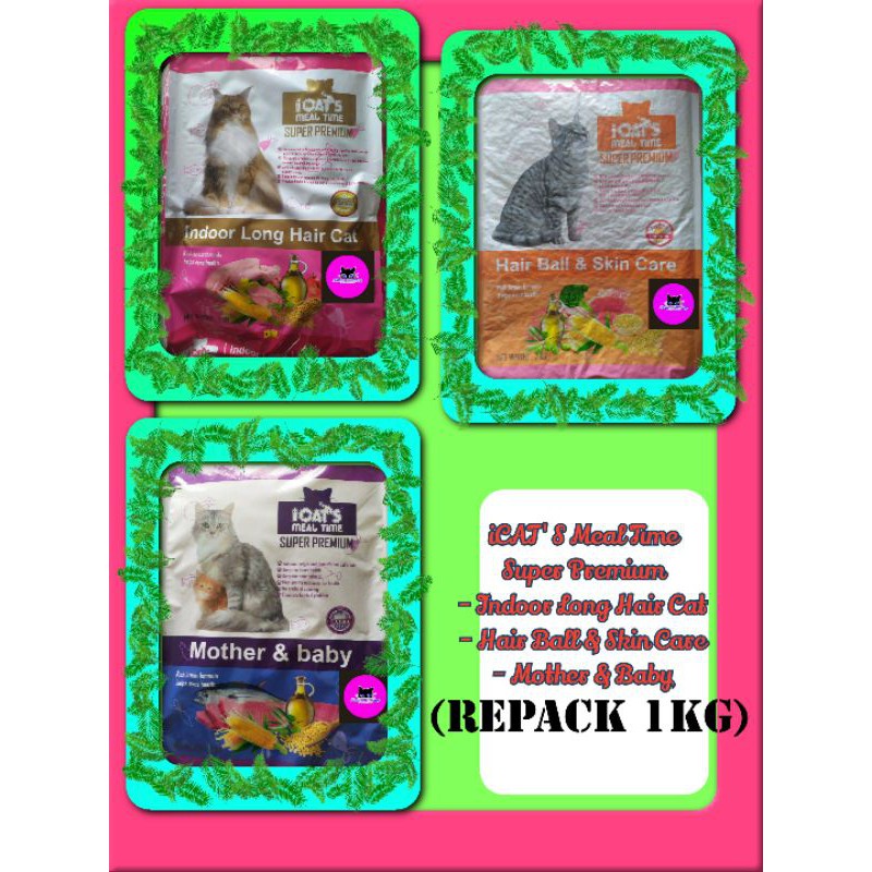 🔥iCATS🔥 Super Premium Cat Food (REPACK 1KG) | Shopee Malaysia