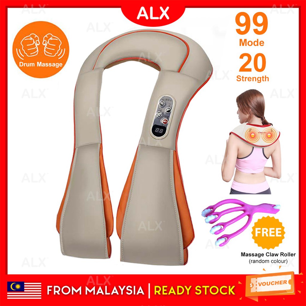 ALX Neck Massage Neck Body Cervical 99 Mode Punch Power Drum Massage ...