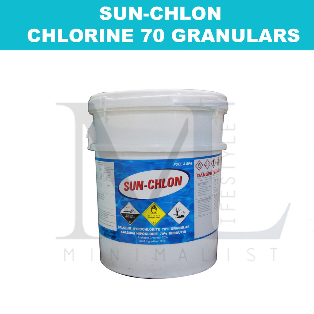 Minimalist Lifestyle:- Chlorine Klorin 70% - SUN CHLON 70 Granular (5KG ...