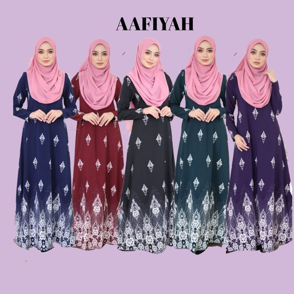 JUBAH MODEN AAFIYAH | JUBAH RAYA 2020 | Shopee Malaysia
