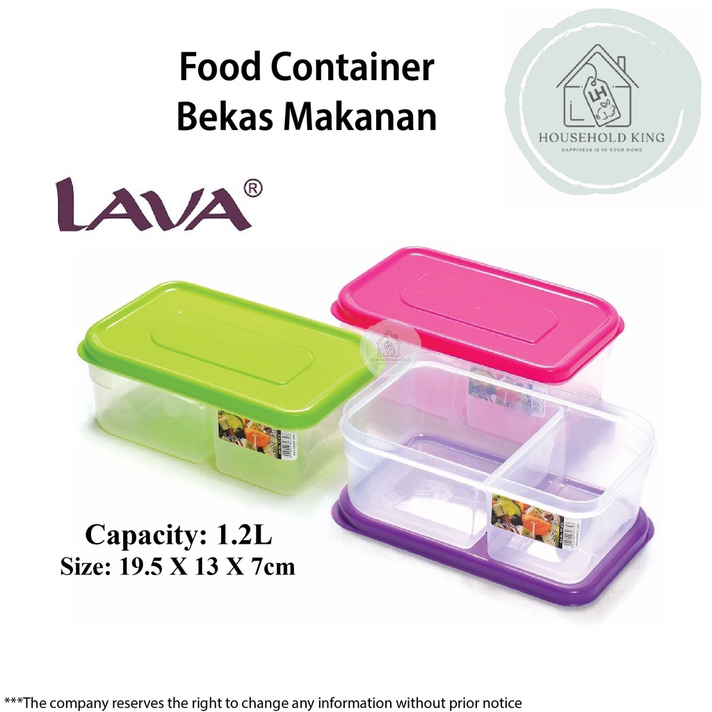 LAVA 2 Compartment BPA-Free Plastic Container/ Food Container/ Food ...