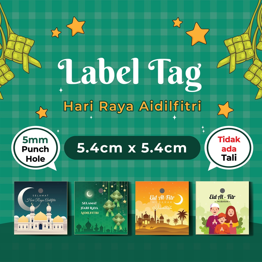 Tag Hari Raya Aidilfitri / Tag Eid Mubarak / Hanging Tags Hari Raya ...