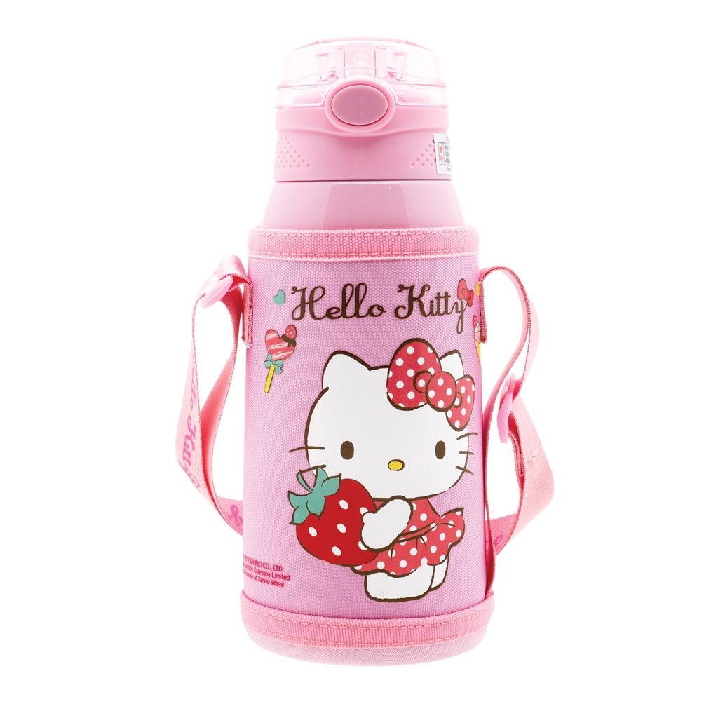 Hello Kitty Dual Stopper Vacuum Bottle with Carry Pouch 600ml | Shopee Malaysia