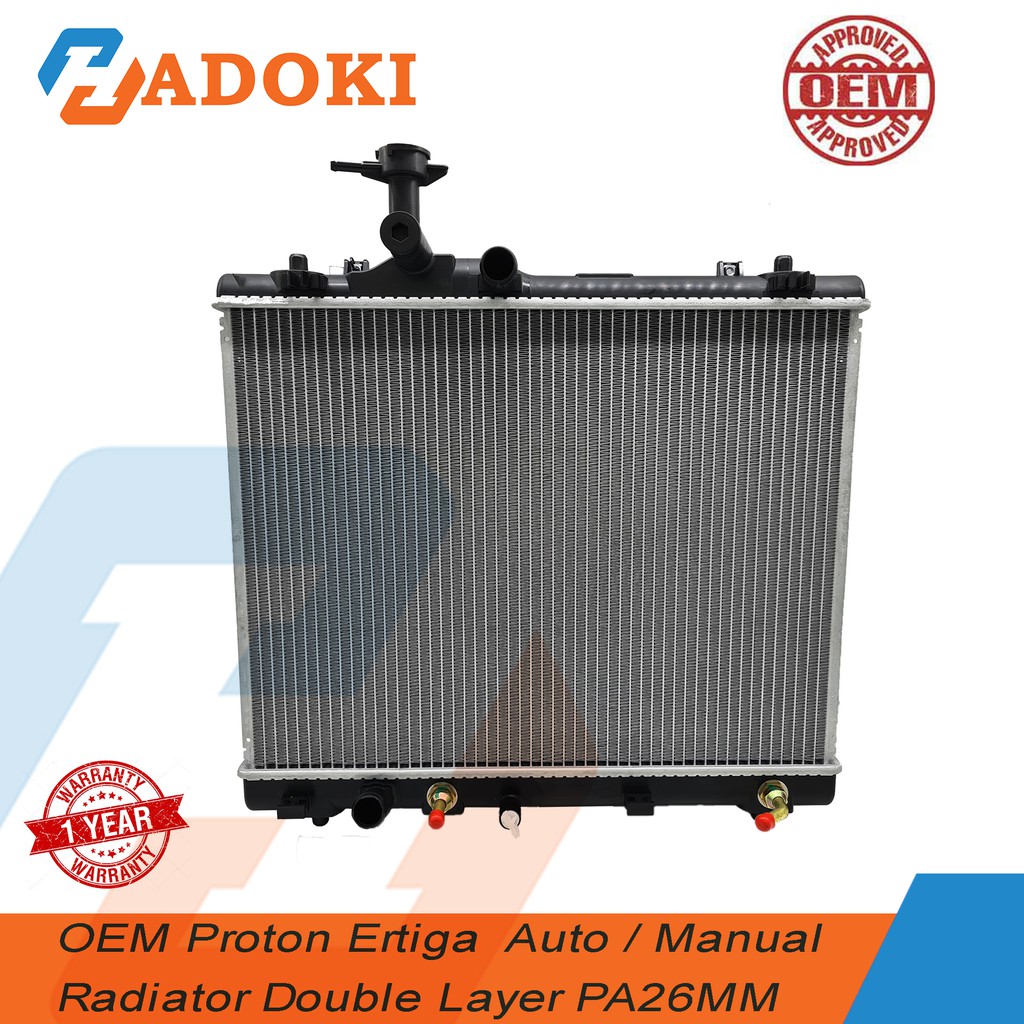 OEM Proton Ertiga Auto Manual Radiator Double Layer PA26MM Shopee Malaysia