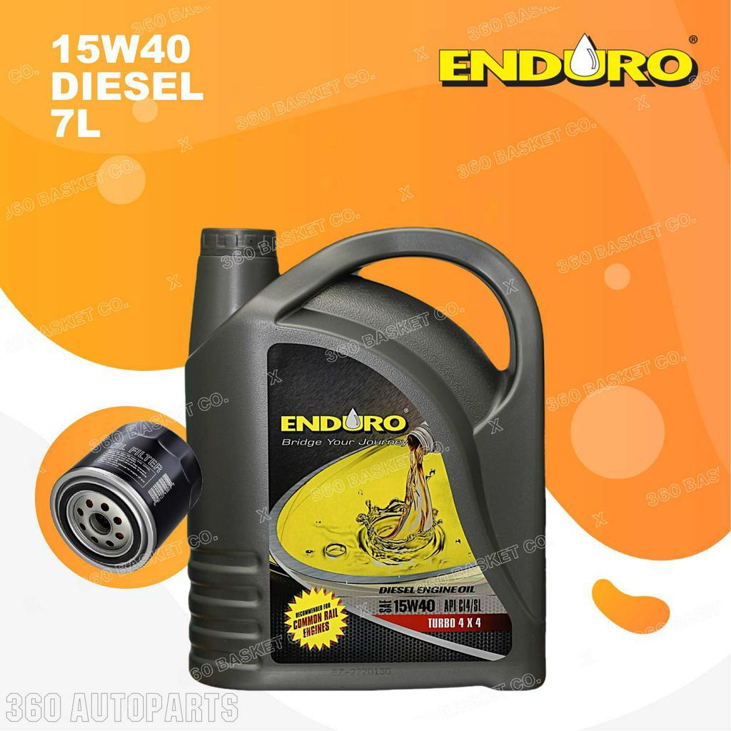 ENDURO MINYAK HITAM 15W40 7L DIESEL ENGINE OIL TOYOTA HILUX ISUZU DMAX ...
