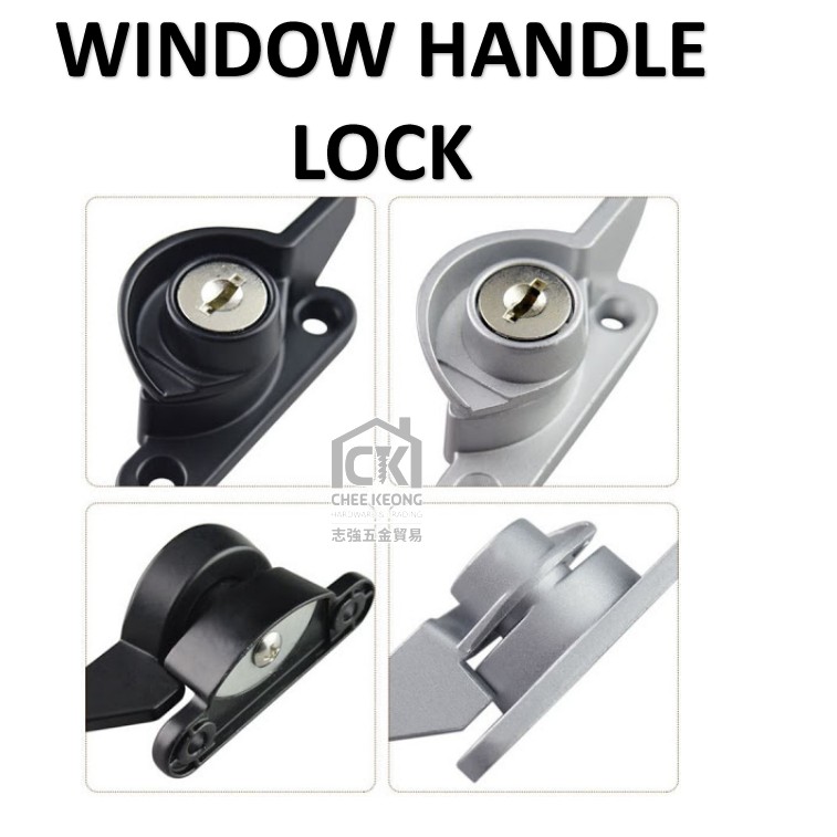 [1 pcs] WINDOW HANDLE LOCK / SLIDING WINDOW LOCK WITH KEY /CRECENT LOCK ...