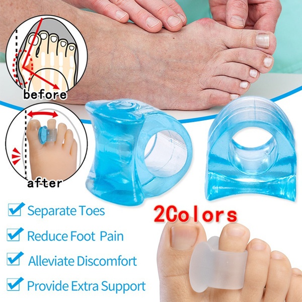 Toe separator soft silicone rubber hallux valgus wrapping ring gasket ...