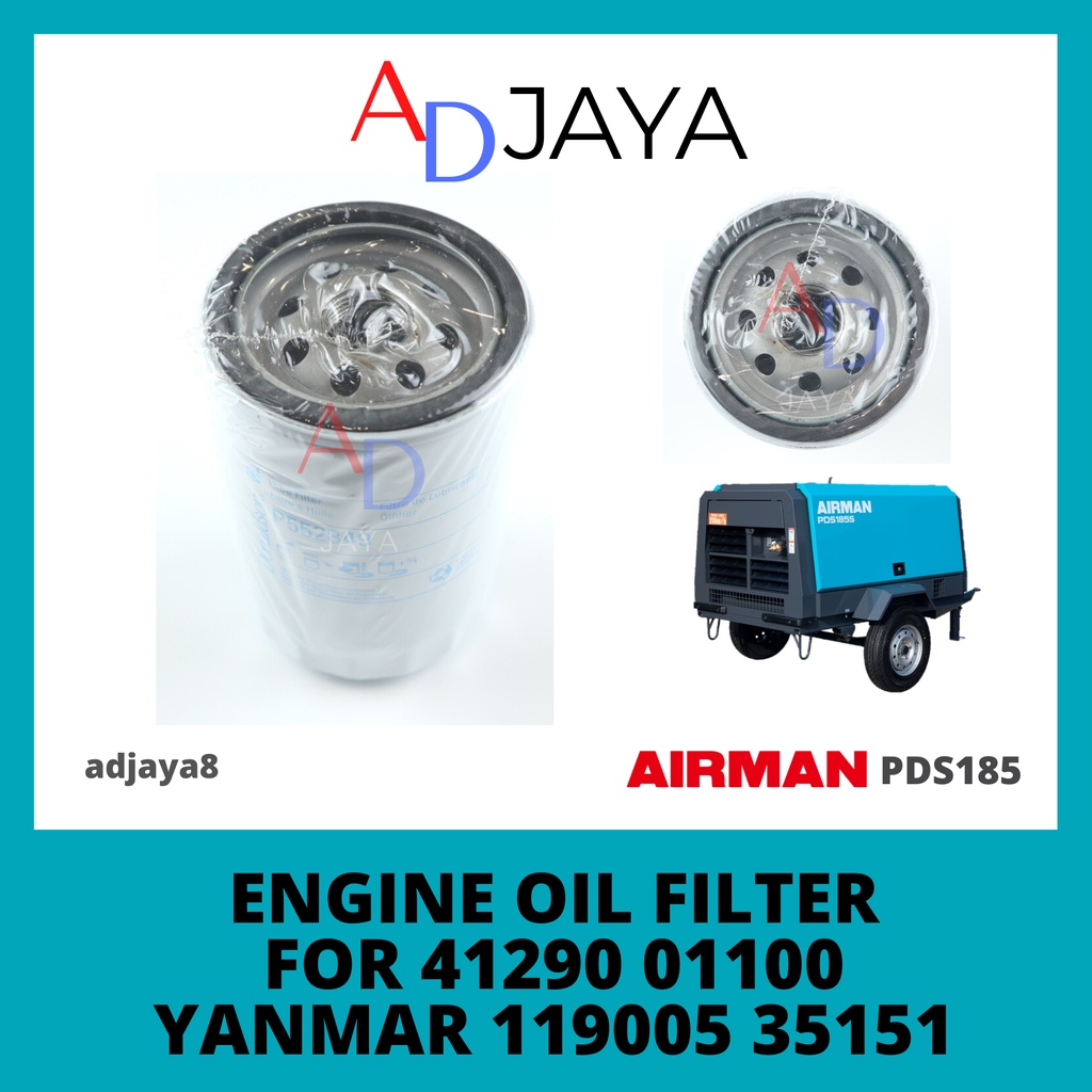 Airman PDS185 ENGINE OIL FILTER Air Compressor For Yanmar 119005 35151 ...