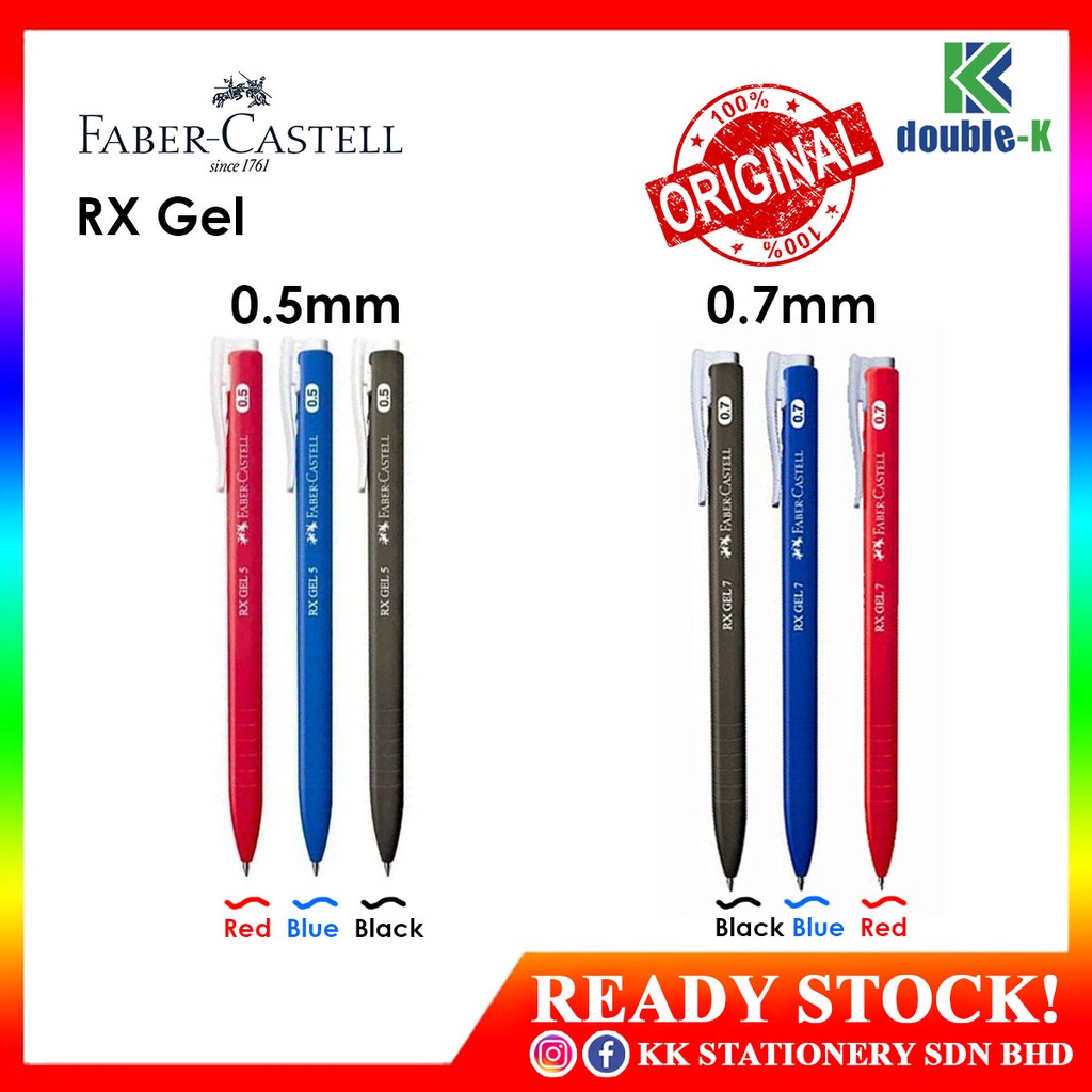Faber Castell RX 5 Gel Pen 0.5mm and RX 7 Gel Pen 0.7mm RM18.50/box ...