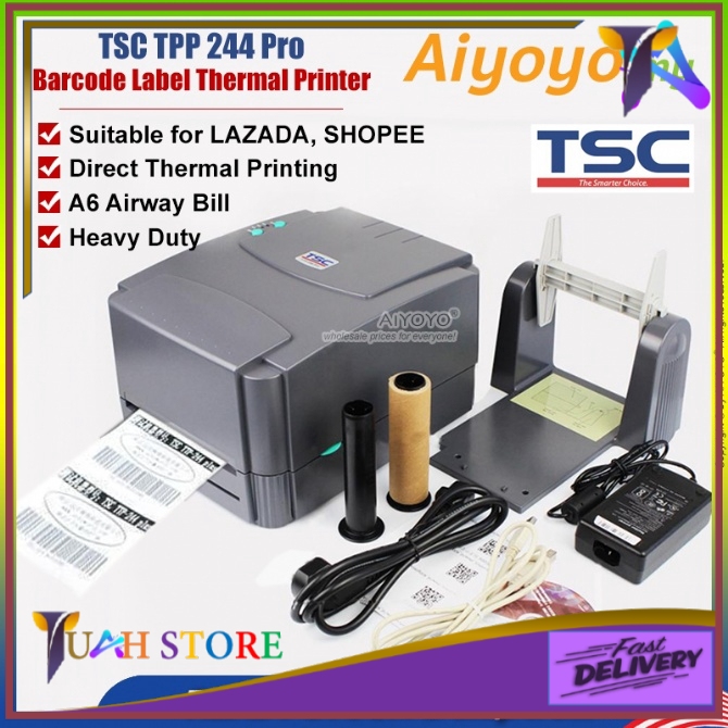 TUAH915 - Shopee Lazada Air Waybill AWB TSC TTP 244 Pro Barcode Printer ...