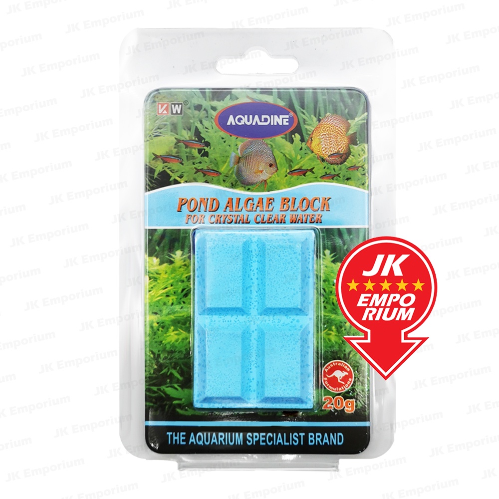 20g Aquadine Pond Aquarium Algae Block For Crystal Clear Water Green ...