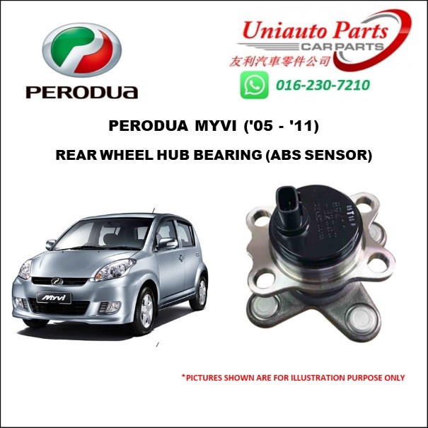 PERODUA MYVI ('05 - '11) REAR WHEEL HUB BEARING (WITH ABS SENSOR MODEL ...