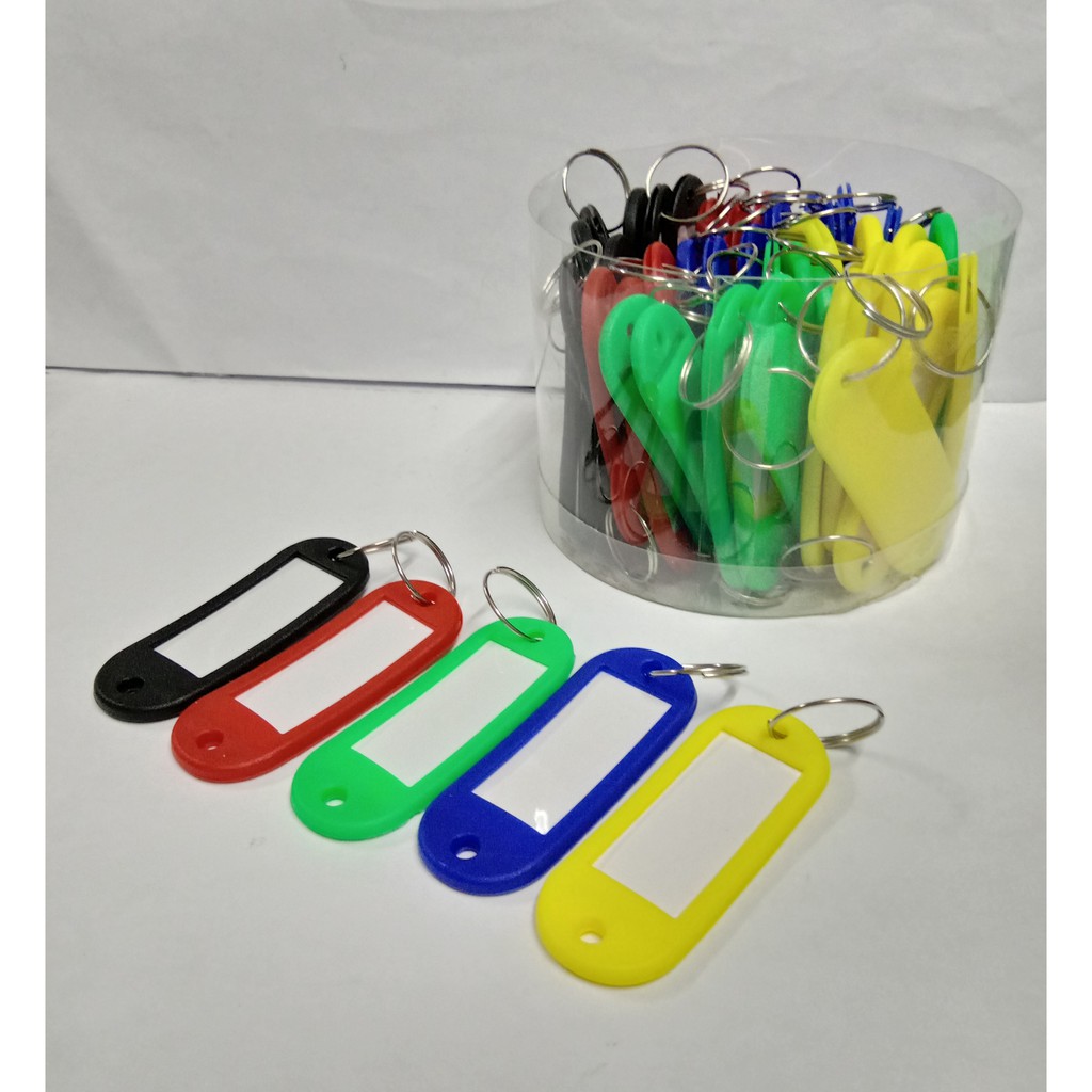 10/50/100pcs Mix Color Plastic Keychain Key Tags Key Label Id Label ...