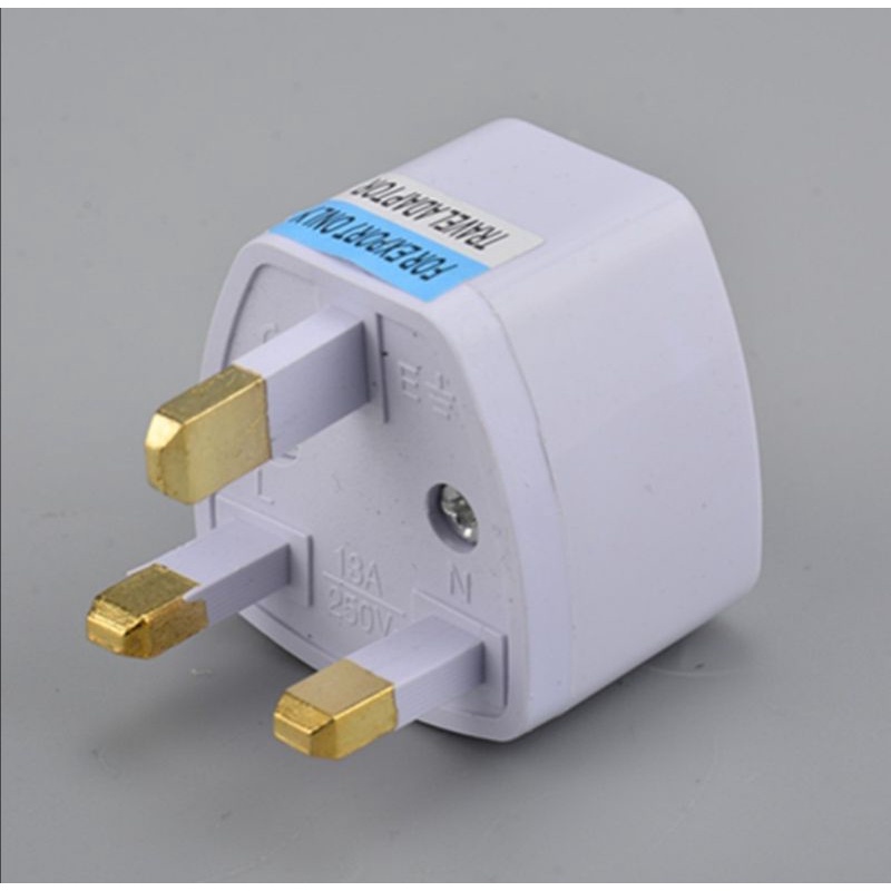 三脚英标电源转换插头(Ready stock)充电插座转接头Three-pin British standard power ...