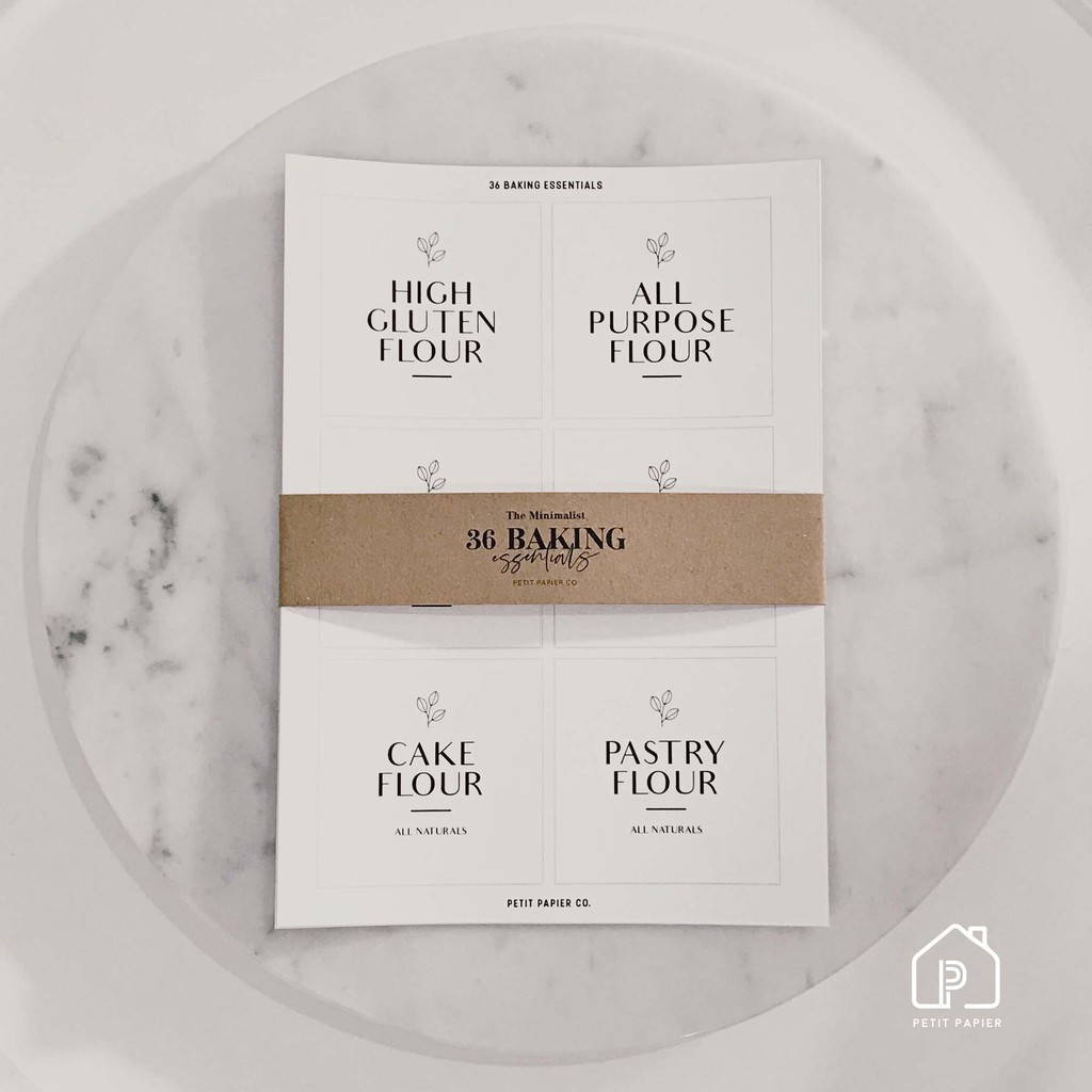 Papier HOME 36pcs Baking Essential Kitchen Label Aesthetic - Kitchen ...