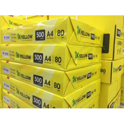 Ik Yellow A4 Paper 80 gsm 100 Pcs / 500 Pcs | Shopee Malaysia
