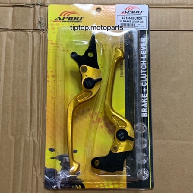 YAMAHA LC135 5SPEED 5S Y15ZR Y15 YSUKU BRAKE AND CLUTCH LEVER SET GOLD BATANG BREK DAN KLAS ...