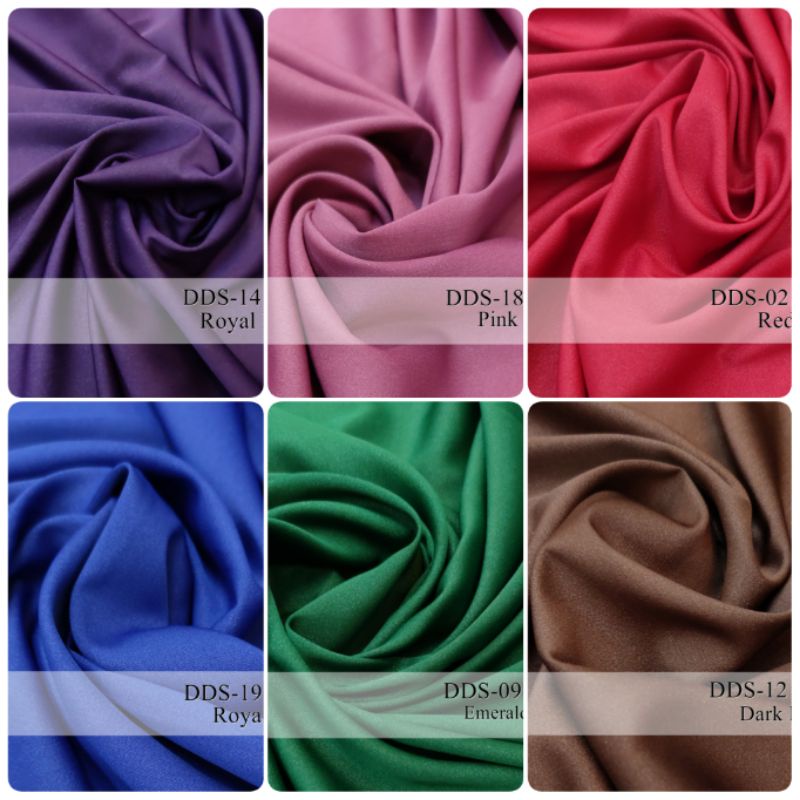 Desire Diamond Satin Glitter Premium Bidang 45 Kain Pasang Plain ...